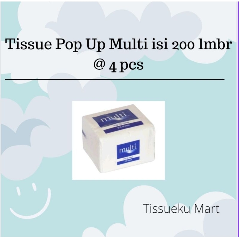 Jual Tissue Pop Up Multi isi 200 lmbr @ 4 pcs (grosir) | Shopee Indonesia