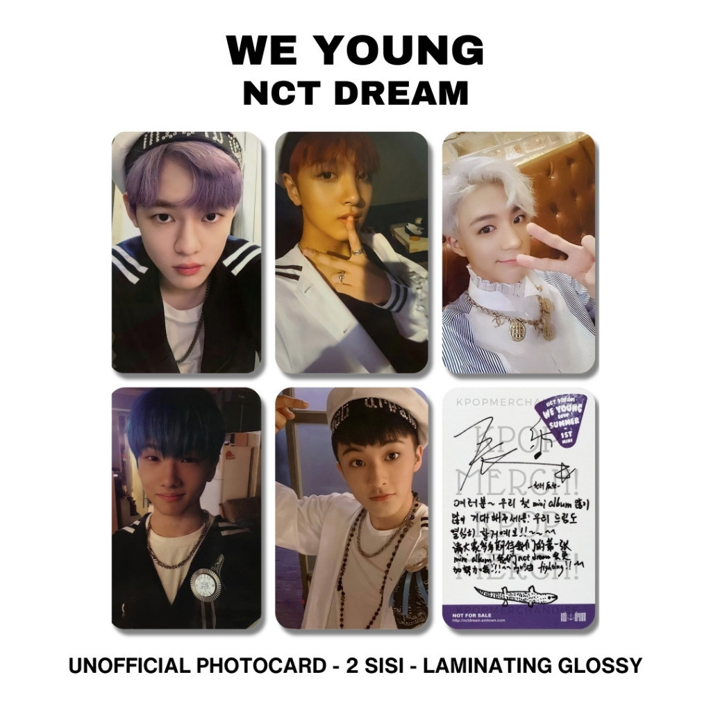 Jual photocard nct dream we young pc premium chenle haechan jaemin jeno jisung mark renjun ...