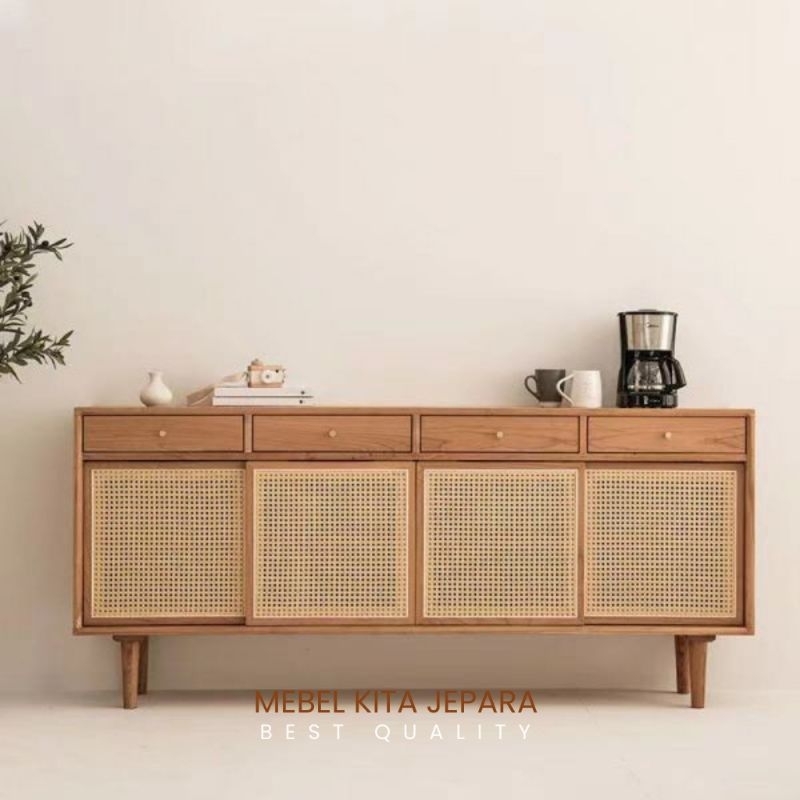 Jual Bufet Tv Meja Kabinet Serba Guna Model Minimalis Modern Kayu Jati ...