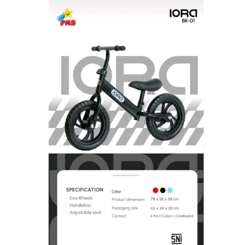 Jual Sepeda Push bike PMB IORA BK 01 BK-01 Balance bike sepeda ...