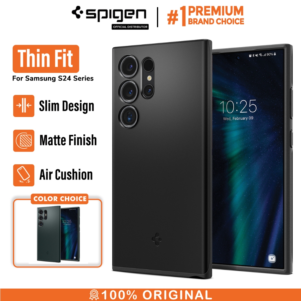 Jual Case Samsung Galaxy S24 Ultra Plus Spigen Thin Fit Slim Matte Casing | Shopee Indonesia