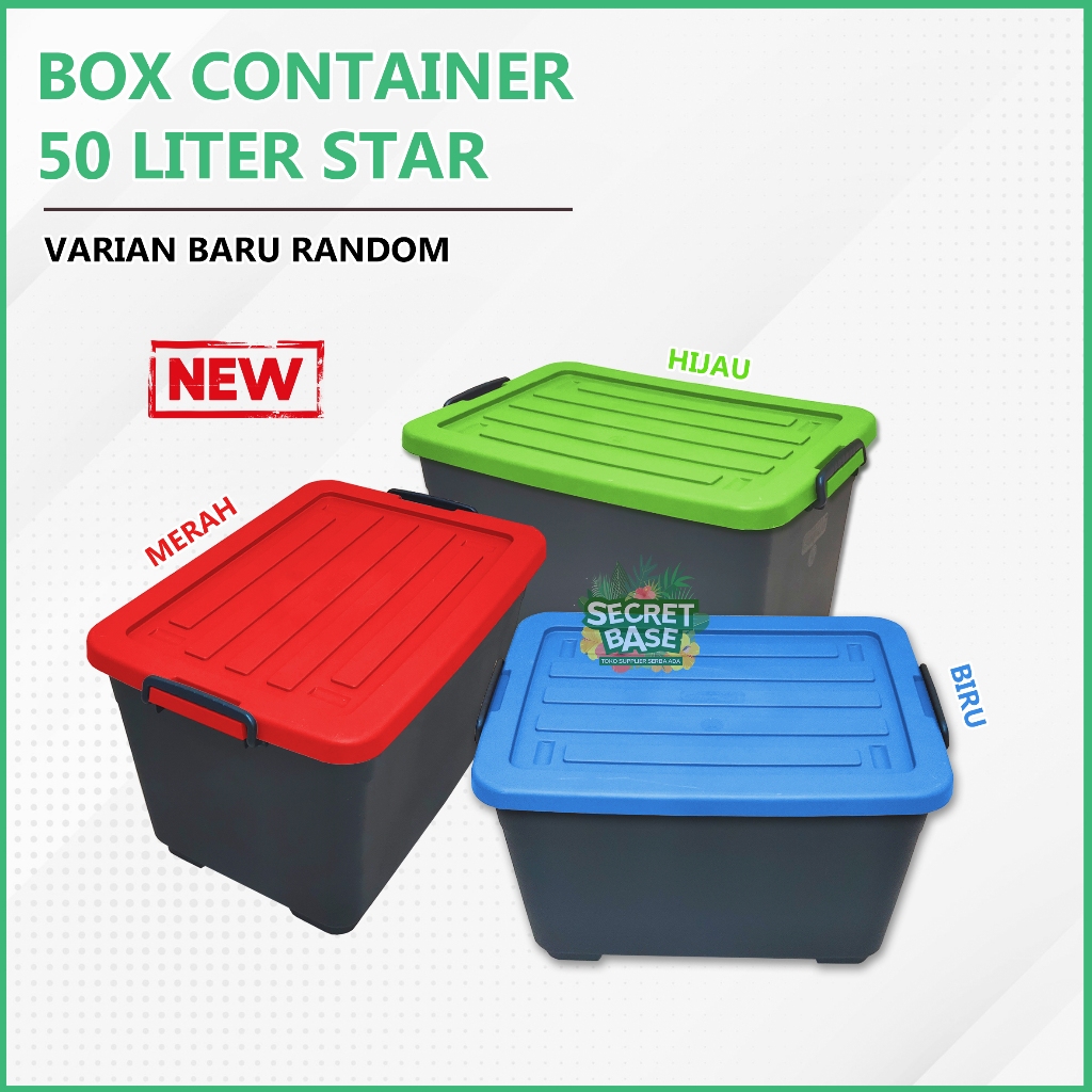 Jual BOX STAR 50 LITER + RODA - Kontainer Box Plastik / Container Box ...