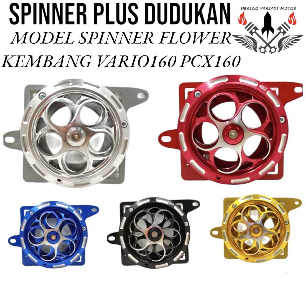 Jual BREKET SPINNER SET COVER FAN SPINNER FULL CNC PNP VARIO-PCX160-ADV ...