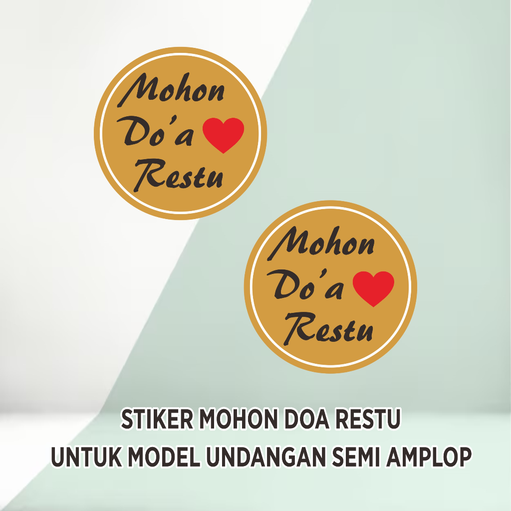 Jual STIKER MOHON DOA RESTU UNTUK MODEL UNDANGAN LIPAT 3 SEMI AMPLOP ...