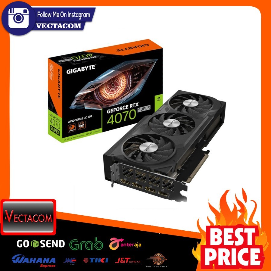Jual Vga Card GIGABYTE RTX 4070 SUPER Windforce OC 12GB GDDR6X | Shopee ...