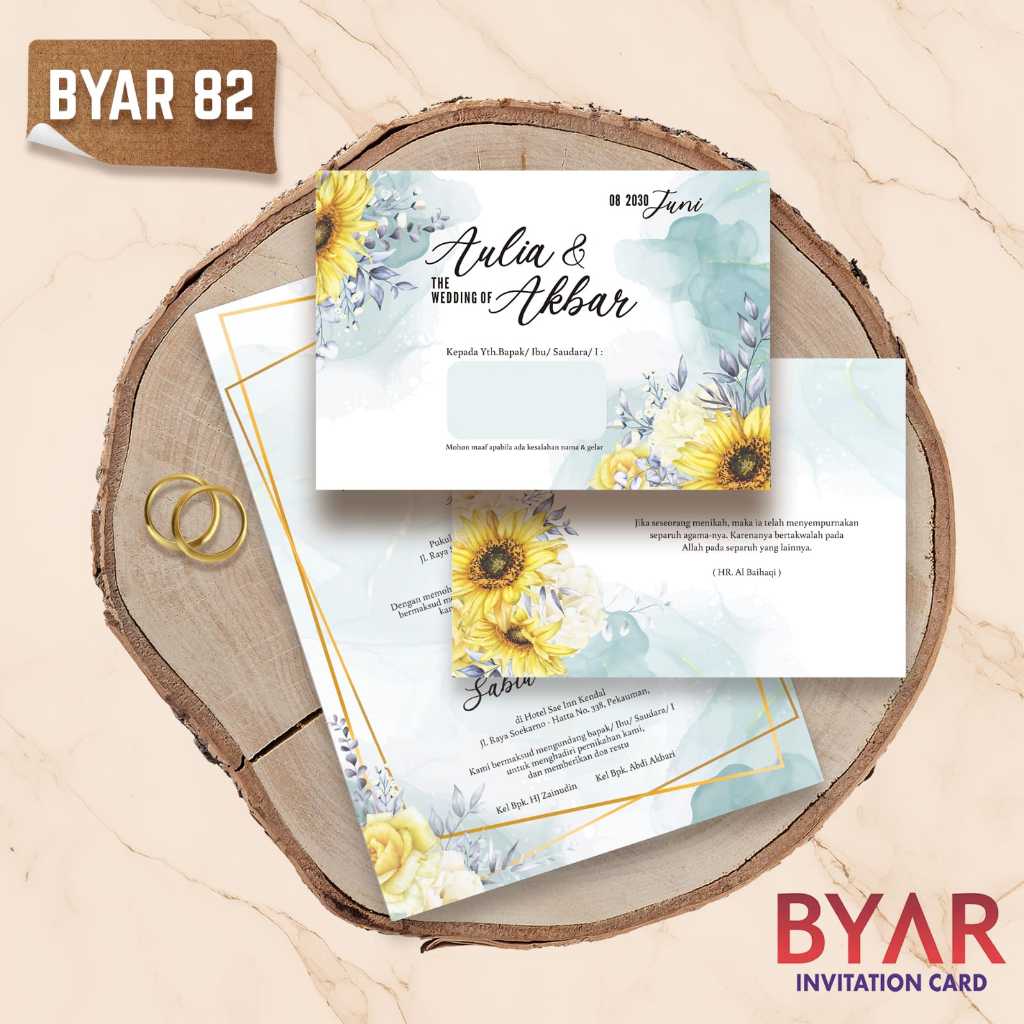 Jual Byar 82 Cetak Kertas Undangan Pernikahan atau Undangan Nikah Siap ...