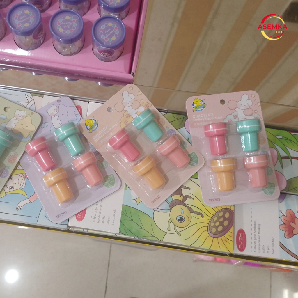 Jual [READY] Mainan Anak Mini Round Stamp Stempel Tinta Cap Lucu ...