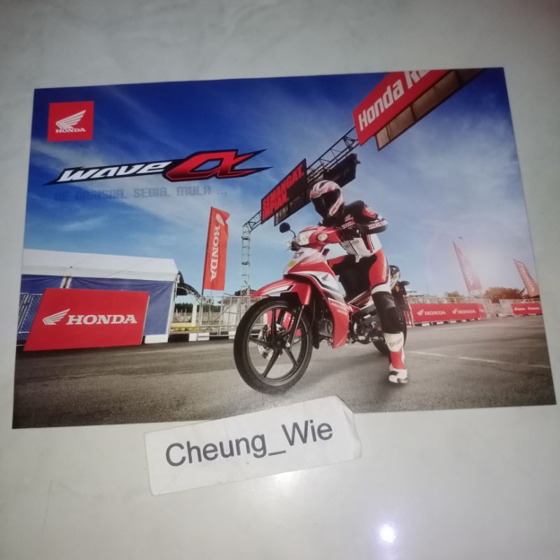 Jual Poster Brosur Honda Wave A Alpha 110 Racing 60 Edition Boon Siew ...
