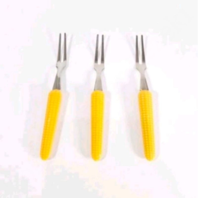 Jual Sendok Kuning Stainless Fork Spoon Garpu Jagung Set Tata Kue Besi ...