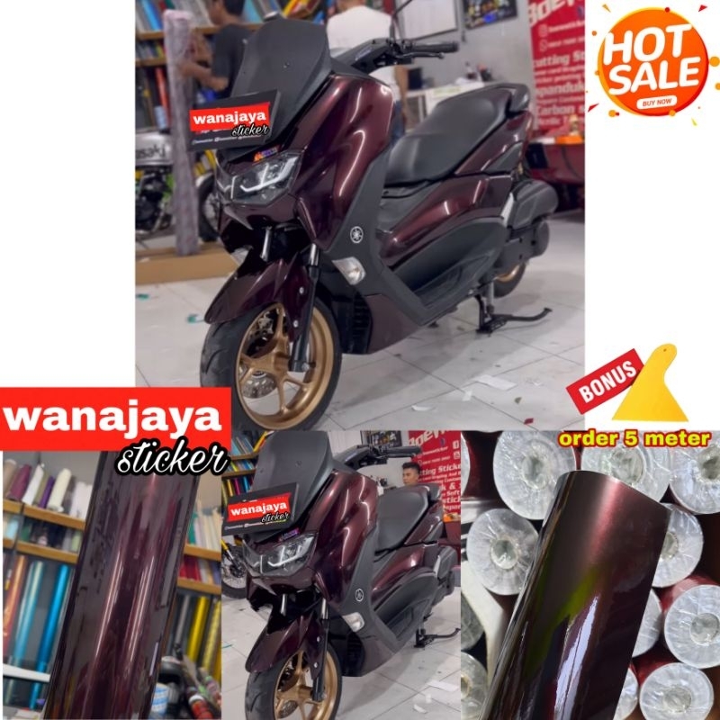 Jual stiker skotlet moonlight red stiker hitam lembayung merah | Shopee ...