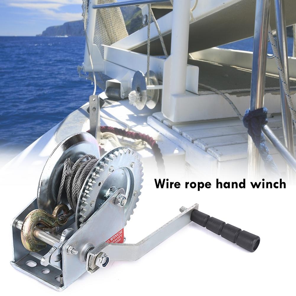 Jual [ready stock] 800LBS/500 Wire Rope Hand Winch Kualitas Tinggi Hand ...