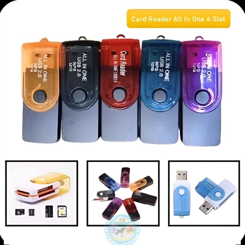Jual Card Reader All In One 4 Slot Multi Memory Converter to Flashdisk ...