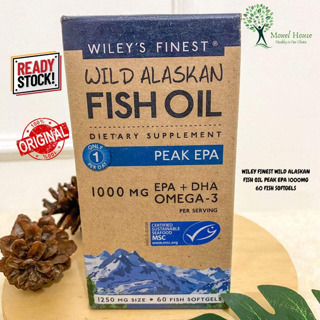 Jual [READY STOCK] WILEY FINEST WILD ALASKAN FISH OIL PEAK EPA 1000MG 60 FISH | Shopee Indonesia