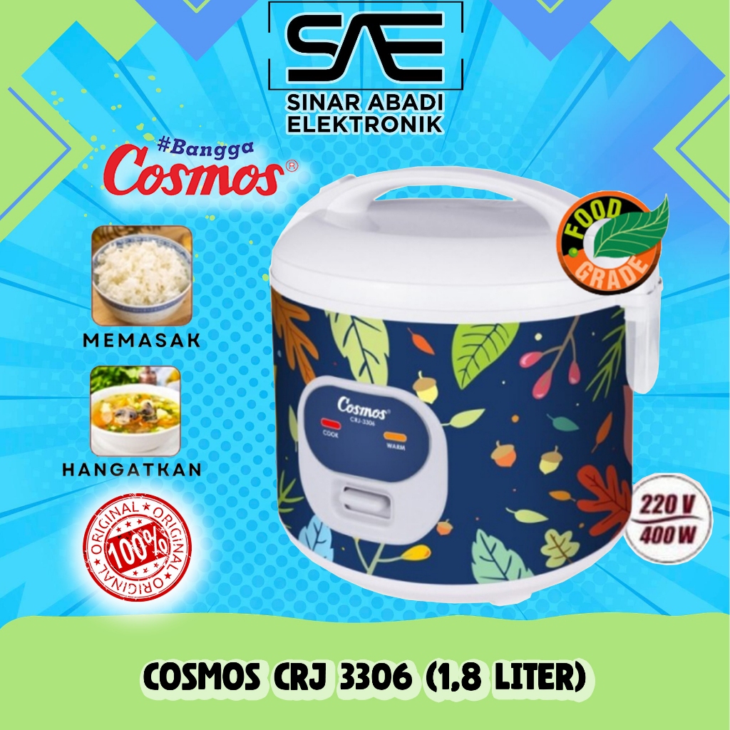 Jual [COD] RICE COOKER COSMOS / MAGIC COM COSMOS CRJ 3306 / CRJ-3306 ...