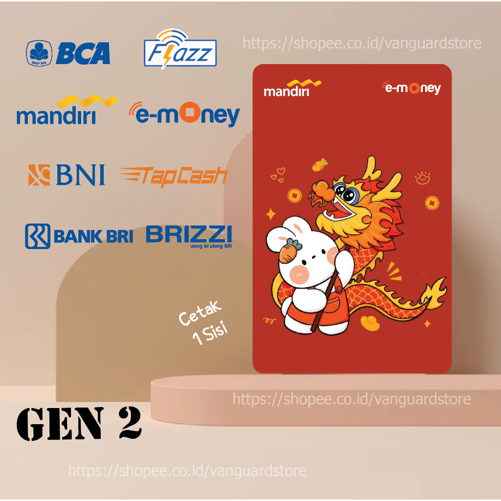 Jual KARTU E MONEY E TOLL GAMBAR HARI IMLEK TAHUN NAGA EMONEY MANDIRI ...