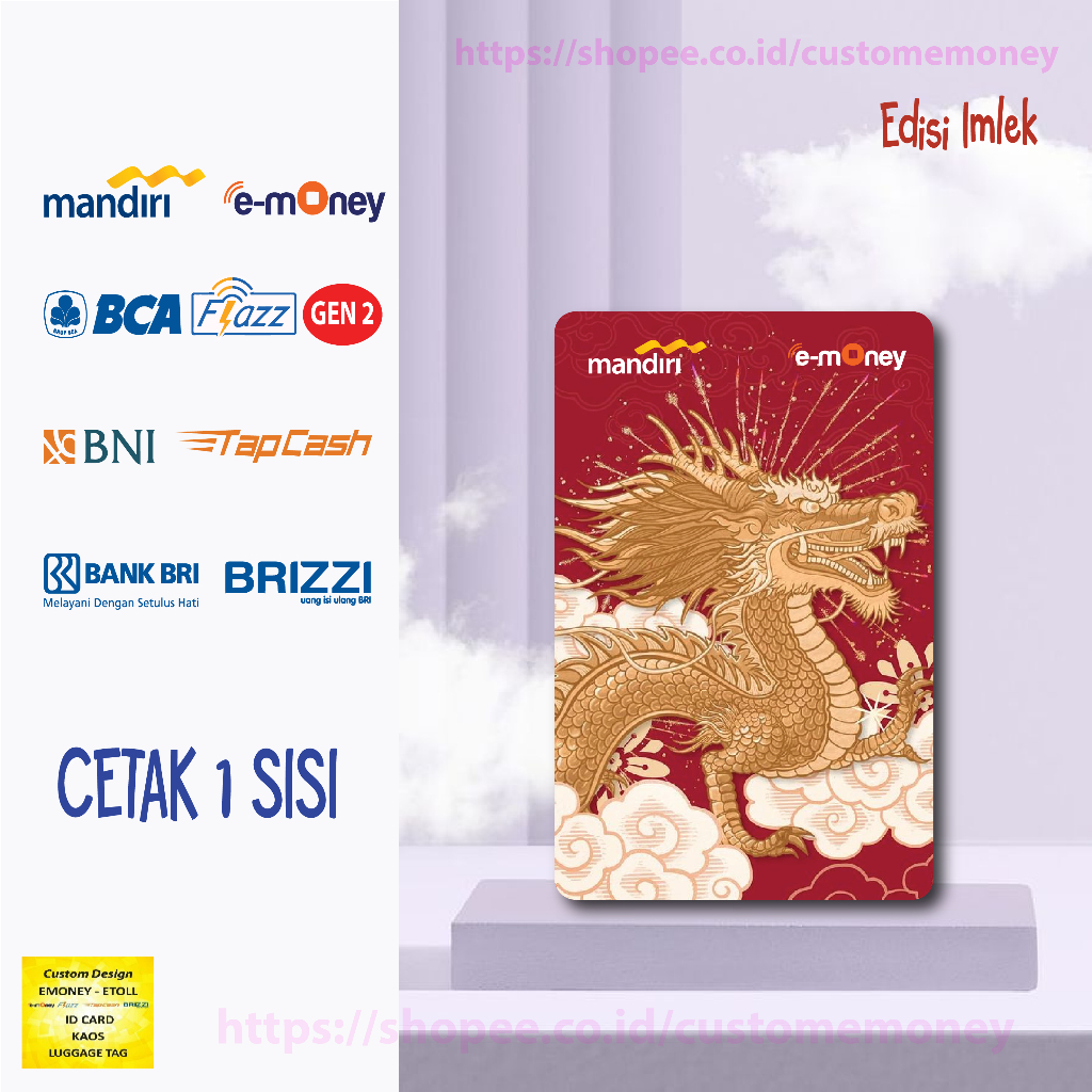 Jual KARTU EMONEY DESIGN EDISI IMLEK 2024 CHINESSE ETOLL EMONEY MANDIRI ...
