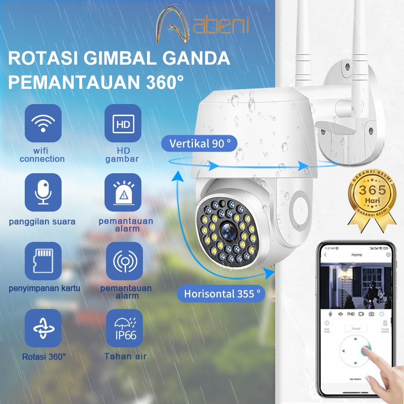 Jual Abeni CCTV Wifi Smart Camera IP Kamera CCTV Outdoor 360 ° Rotasi ...