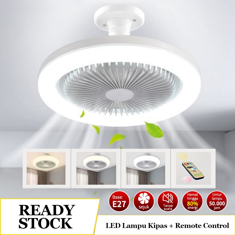 Jual Lampu Kipas Angin Remote 2in1 Lampu Plafon Multifungsi Lampu Kipas ...