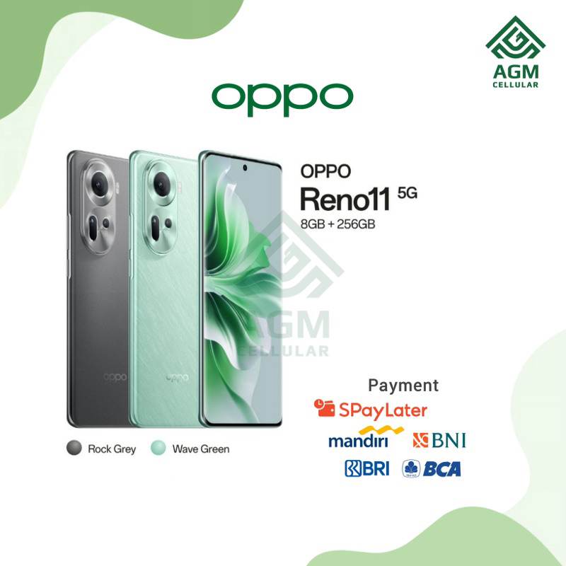 Jual HANDPHONE OPPO RENO 11 5G RAM 8GB/256GB (Rock Grey & Wave Green ...
