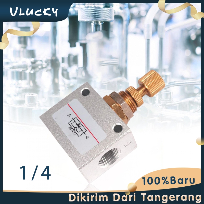 Jual Flow Control Pneumatic 1/4inch Drat Throttle Valve Pneumatic Speed ...
