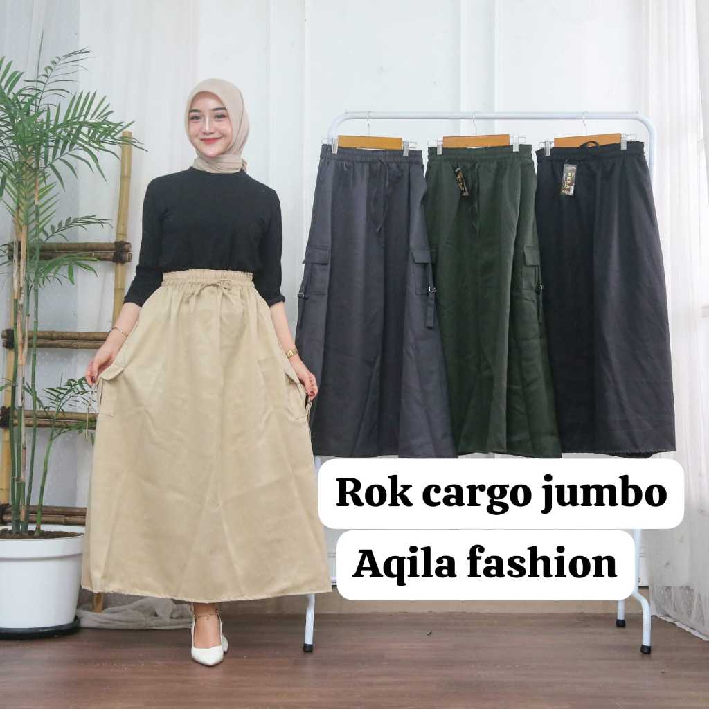 Jual Rok Dewasa Rok Crgo jumbo Rok Kargo Wanita Rok Cargo Panjang ...