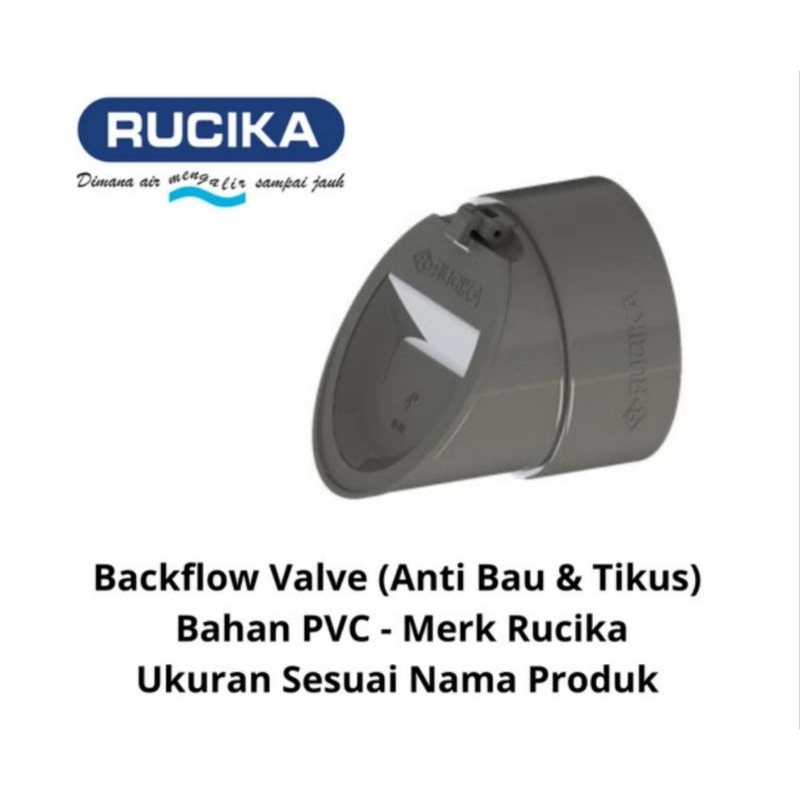 Jual RUCIKA BACKFLOW VALVE 4 INCH / KLEP PVC RUCIKA 4 INCH | Shopee ...