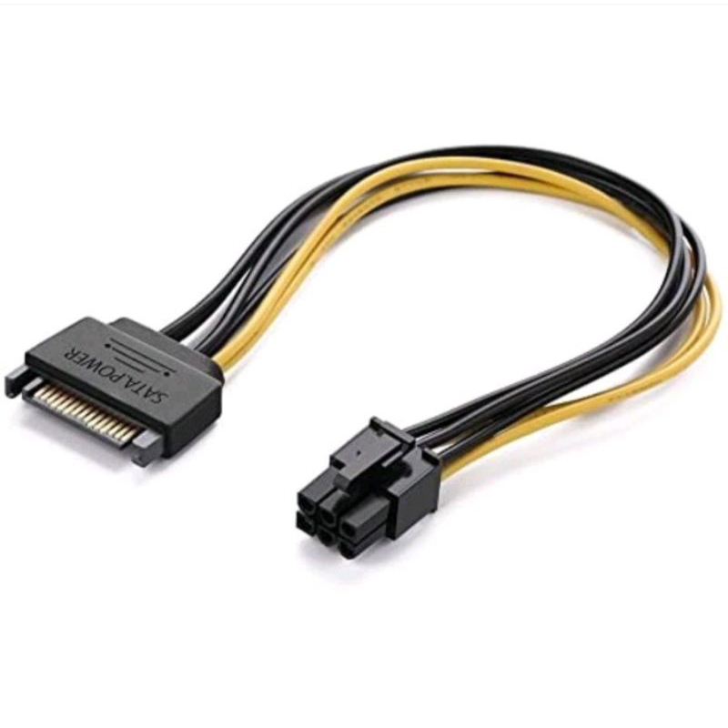 Jual KABEL CONVERTER POWER VGA 6 PIN TO SATA | Shopee Indonesia