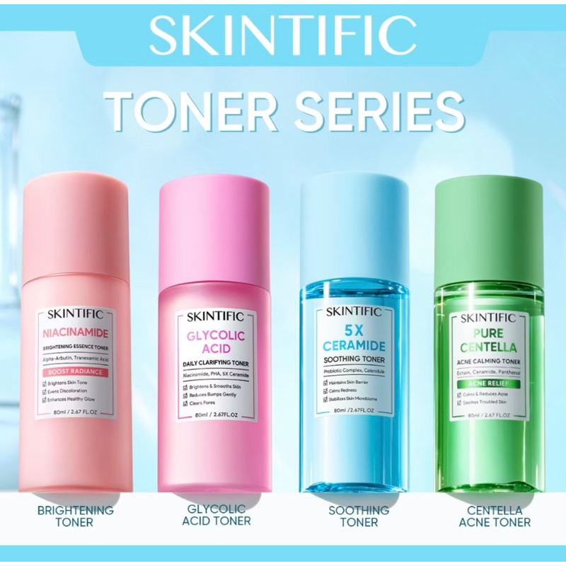 Jual READY COD SKINTIFIC TONER SERIES NIACINAMIDE BROGHTENING CENTELLA ...