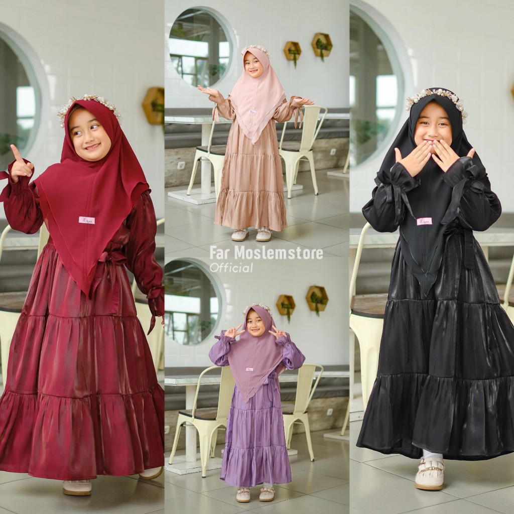 Jual ARABELLE DRESS KIDS SHIMMER SILK GAMIS REMAJA 9-12 TAHUN/BAJU ANAK ...