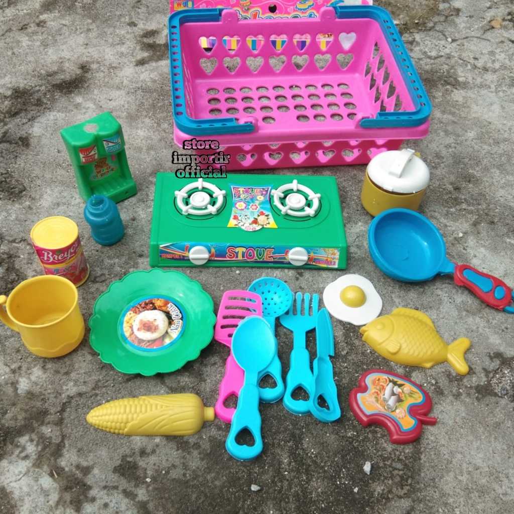 Jual Mainan Anak Masak Masakan Keranjang WJS 011 Kitchen Set Murah ...