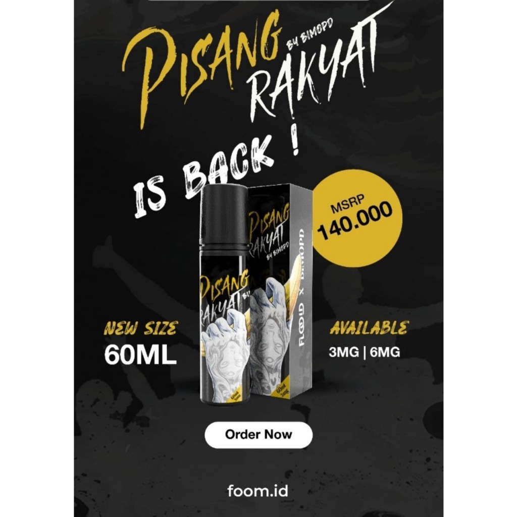Jual PISANG RAKYAT BY BIMOPD X FLOOID X FOOM LAB 6MG 60ML E LIQUID ...