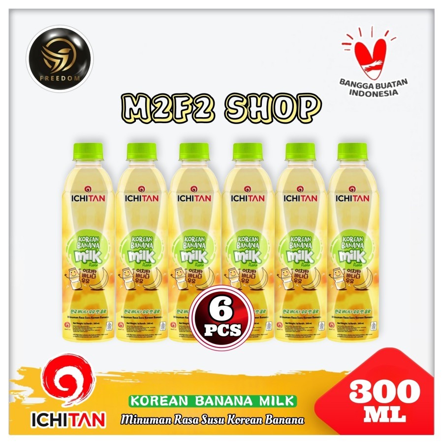 Jual Ichitan Korean Banana Flavored Milk | Pisang Susu Botol Pet - 300 ml (Kemasan 6 Pcs ...