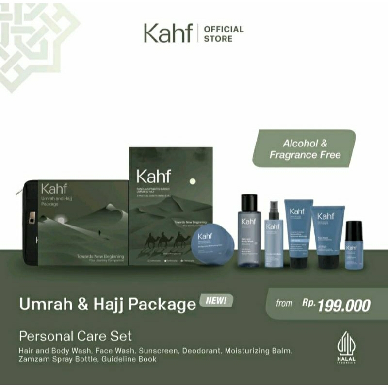 Jual Paket Haji dan Umroh Kahf Skincare Pria - Face Wash 100ml | Hair ...