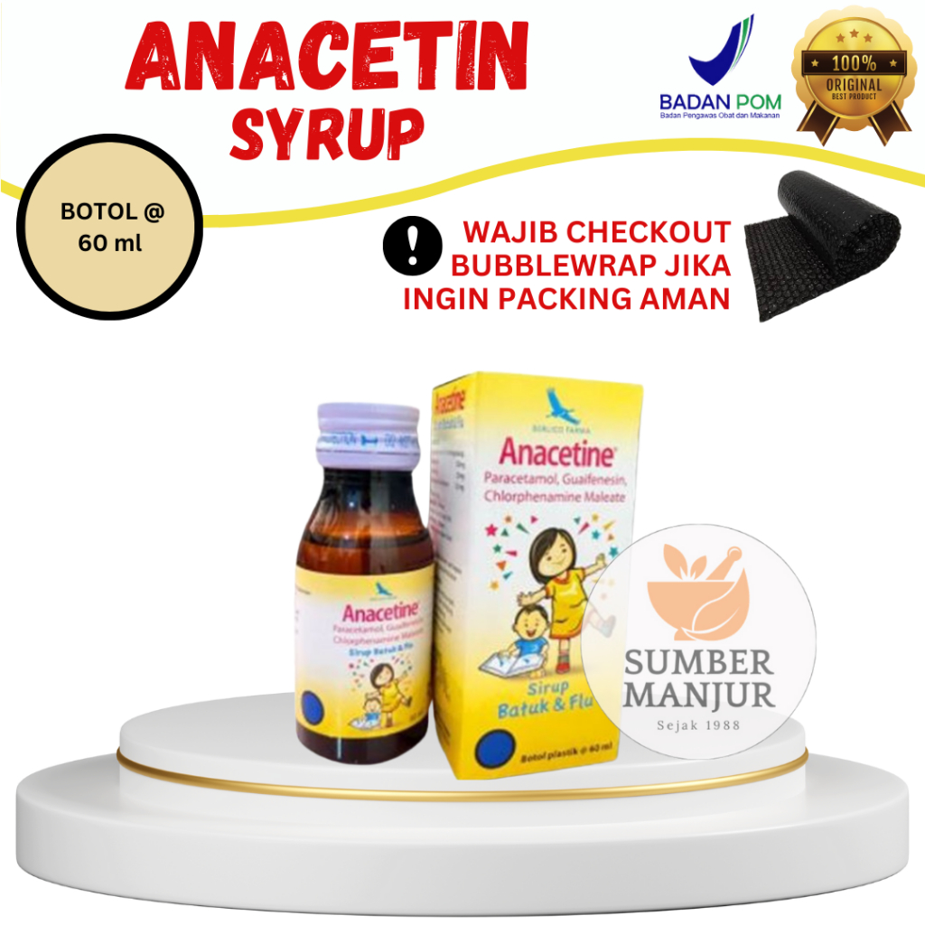 Jual ANACETIN SYRUP 60 ML / OBAT DEMAM, PILEK & FLU ANAK | Shopee Indonesia