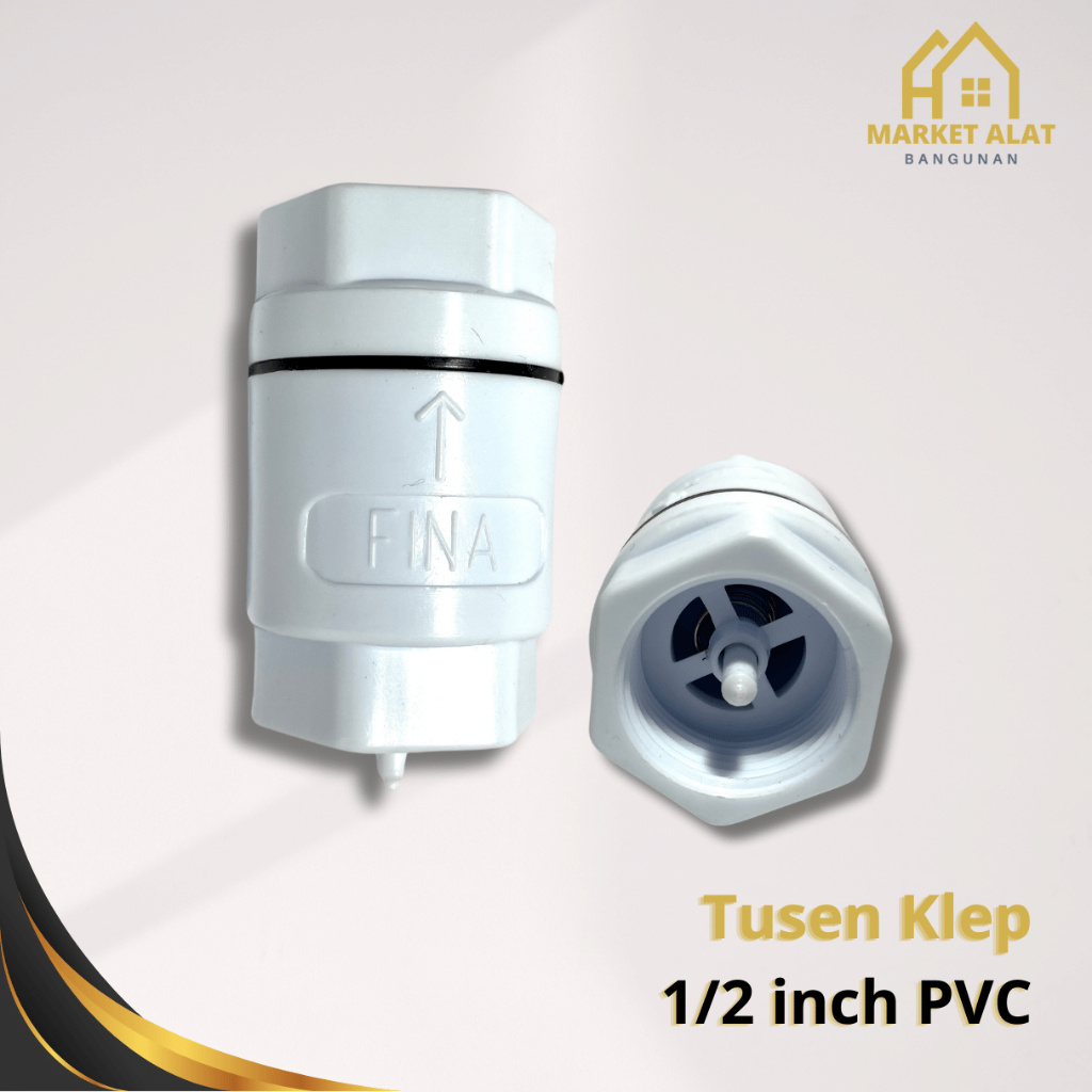Jual Tusen Klep PVC 1/2” FINA / Tossen Klep 1/2 Inci FINA / Check Valve ...