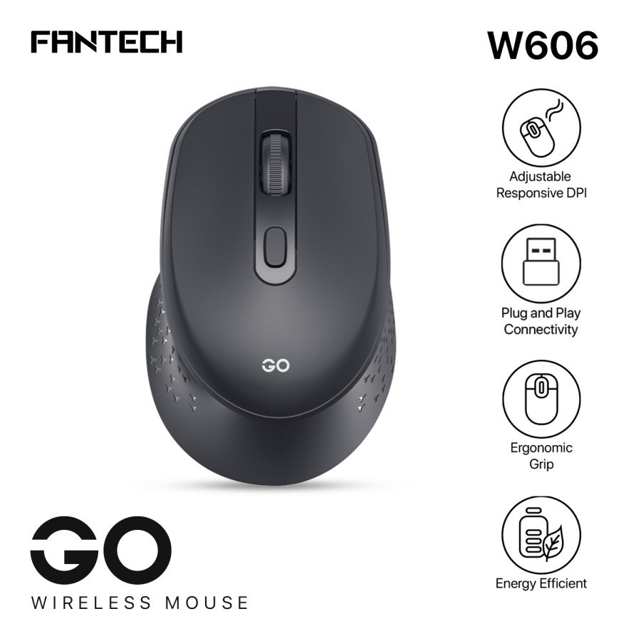 Jual Fantech Go W606 Office Wireless Mouse | Shopee Indonesia