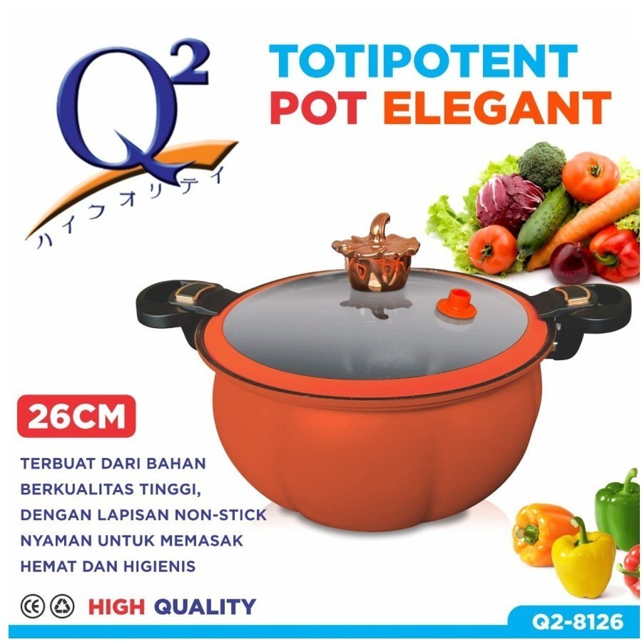 Jual Panci Presto Labu 26 cm Q2-8126 Totipotent Pressure Cooker Pot 7 ...