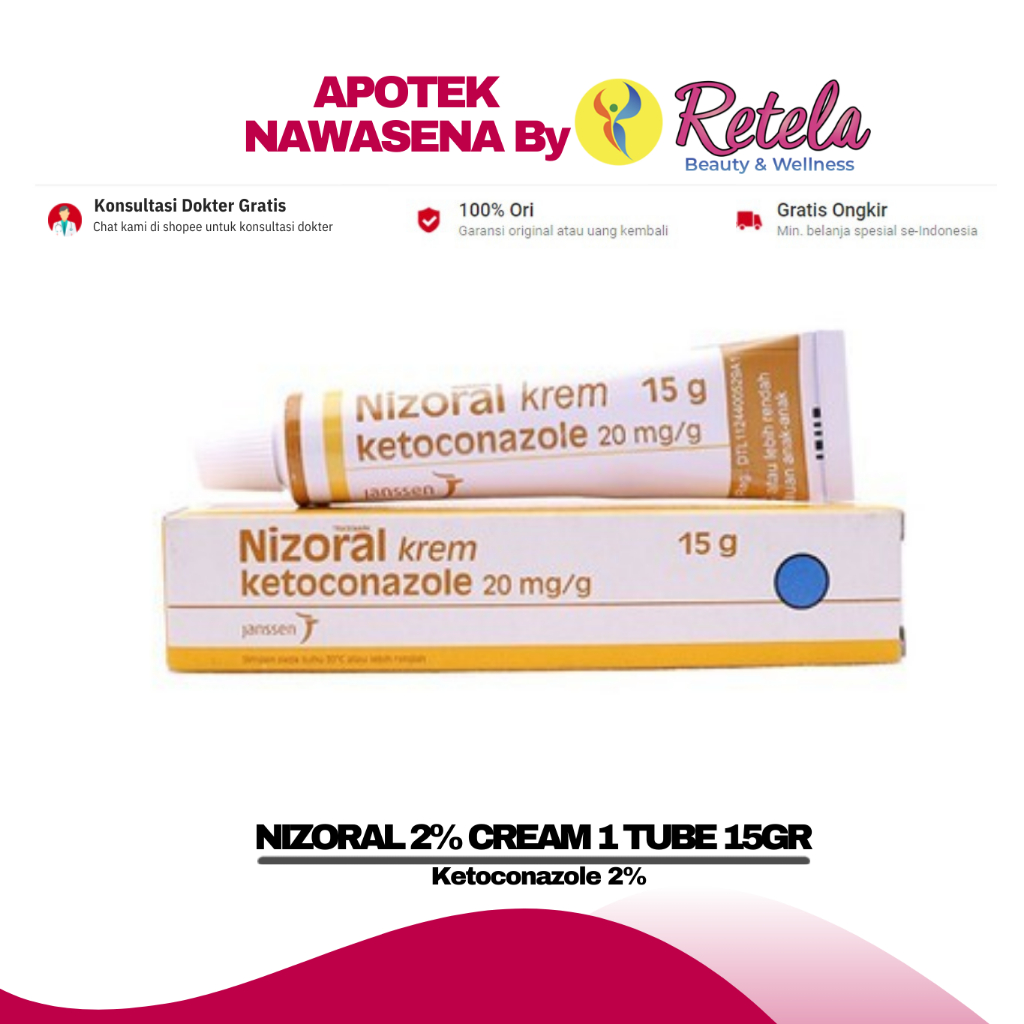 Jual NIZORAL CREAM 2% 15GR ( Ketoconazole 2% ) | Shopee Indonesia