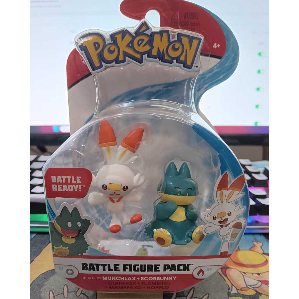 Jual Pokemon Battle Figure Pack MUNCHLAX + SCORBUNNY - Wicked Cool Toys ...
