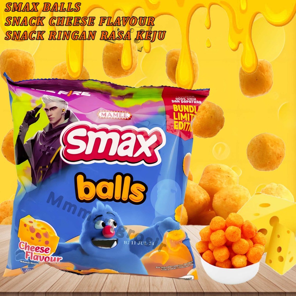 Jual Smax Balls / Snack Cheese Flavour / Snack Ringan Rasa keju / 40gr ...