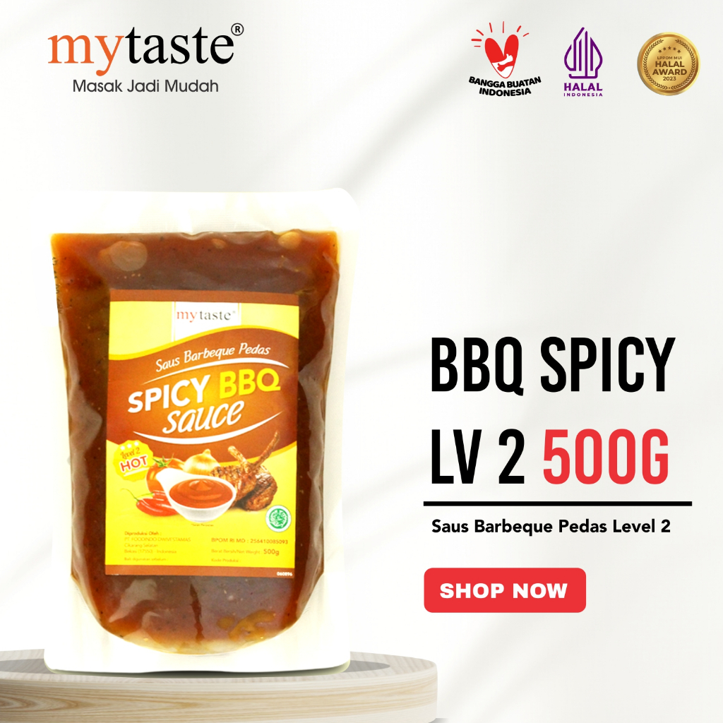 Jual Mytaste - BBQ Spicy level 2 kemasan 500 gr saus barbeque pedas ...