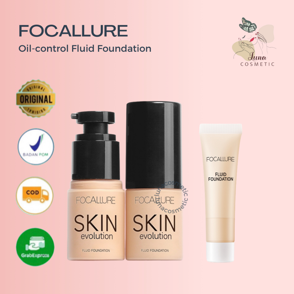 Jual FOCALLURE Full Coverage Oil-control Fluid Foundation Liquid ...