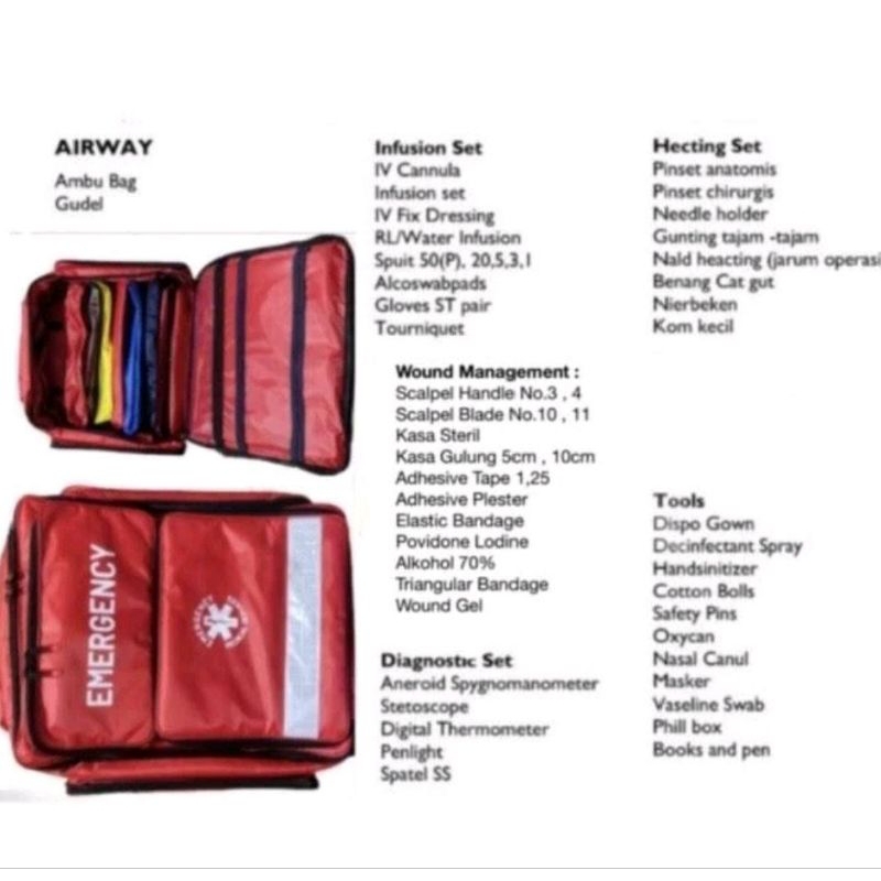 Jual Isi Tas P3K Emergency Bag Jumbo Tas P3K Kit Isi Lengkap | Shopee ...