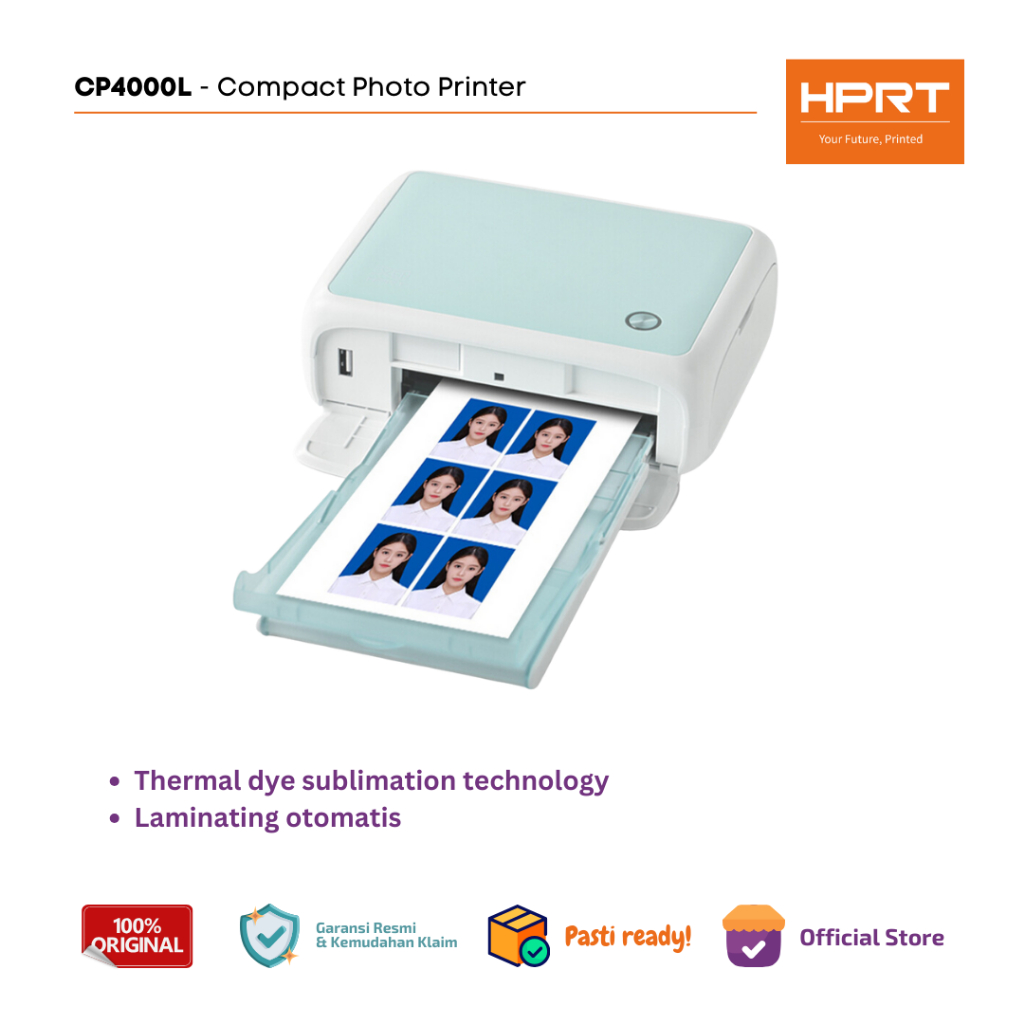Jual HPRT CP4000L Compact Photo Printer WiFi Laminate Automatically ...