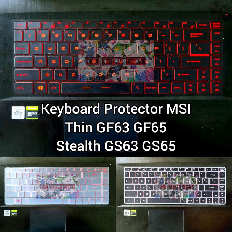 Jual Keyboard Protector MSI Thin GF63 Raider GF65 Stealth GS65 GS53 ...