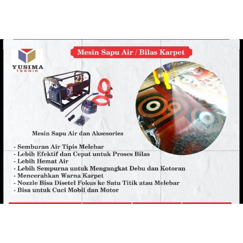 Jual mesin sapu air yusima, mesin bilas karpet versi medium | Shopee ...