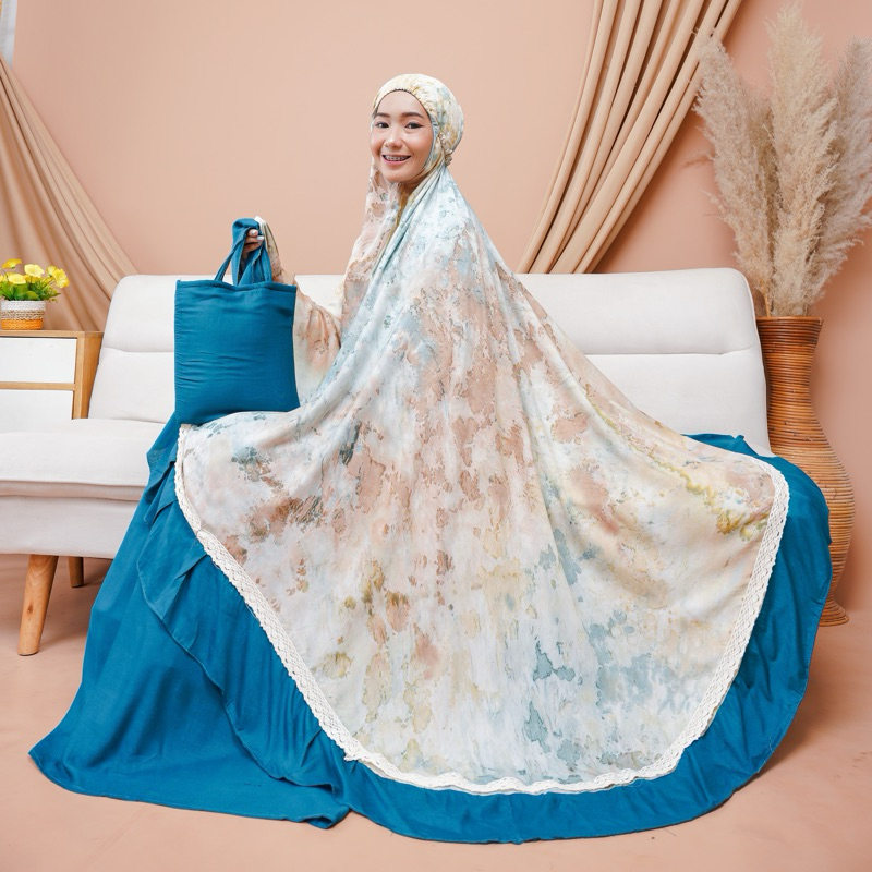 Jual Mukena Rayon Jumbo Terbaru Traveling Bahan Adem Murah Lembut ...