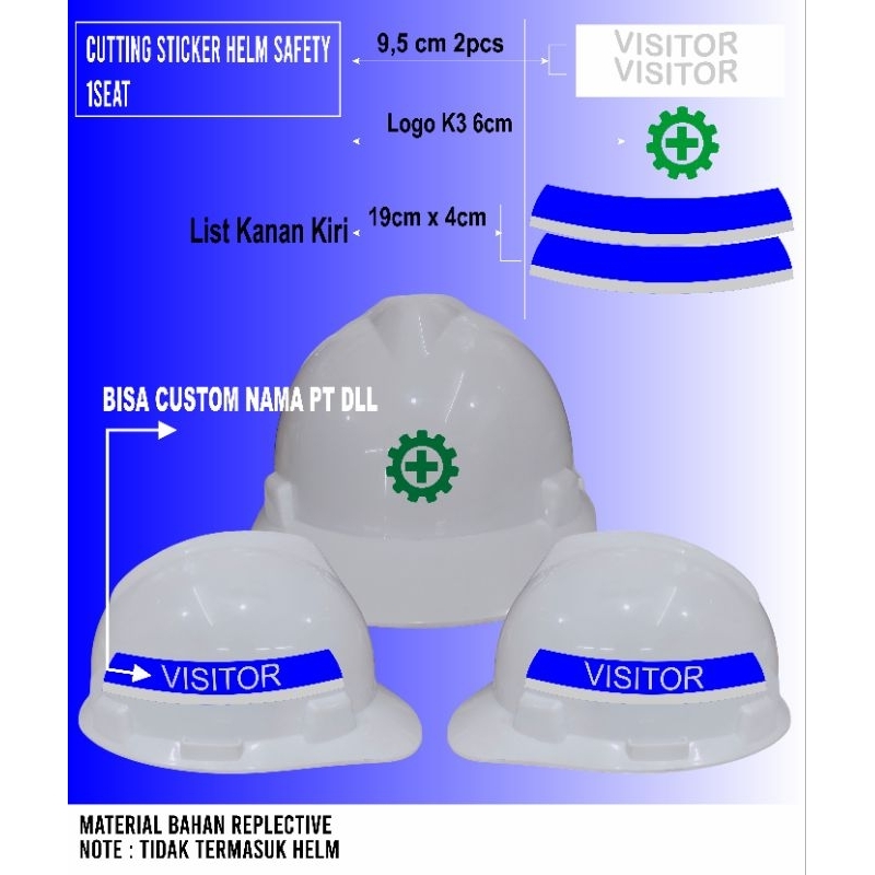 Jual Cutting Sticker Helm K3 Visitor 1set | Shopee Indonesia