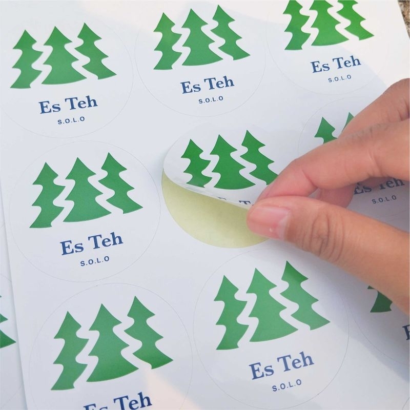 Jual Stiker es teh solo baru 50 pcs tinggal tempel | Shopee Indonesia