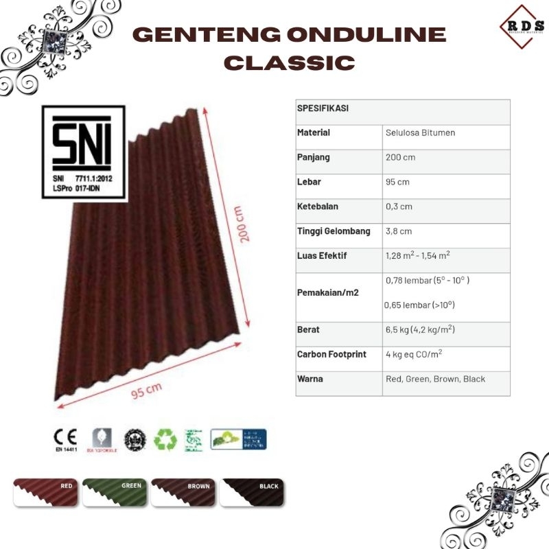 Jual Atap Bitumen Onduline Classic | Shopee Indonesia